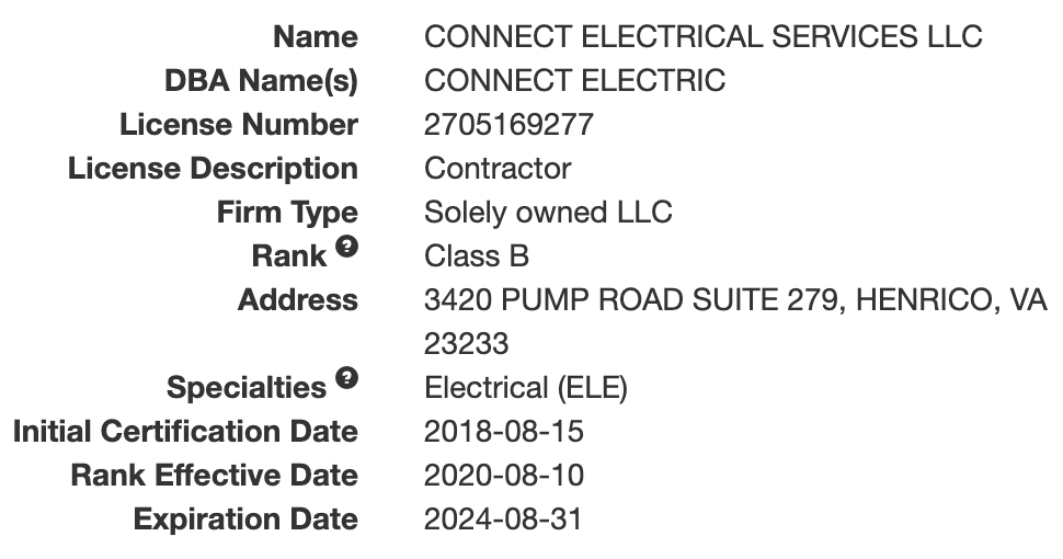 License | Connect Electric